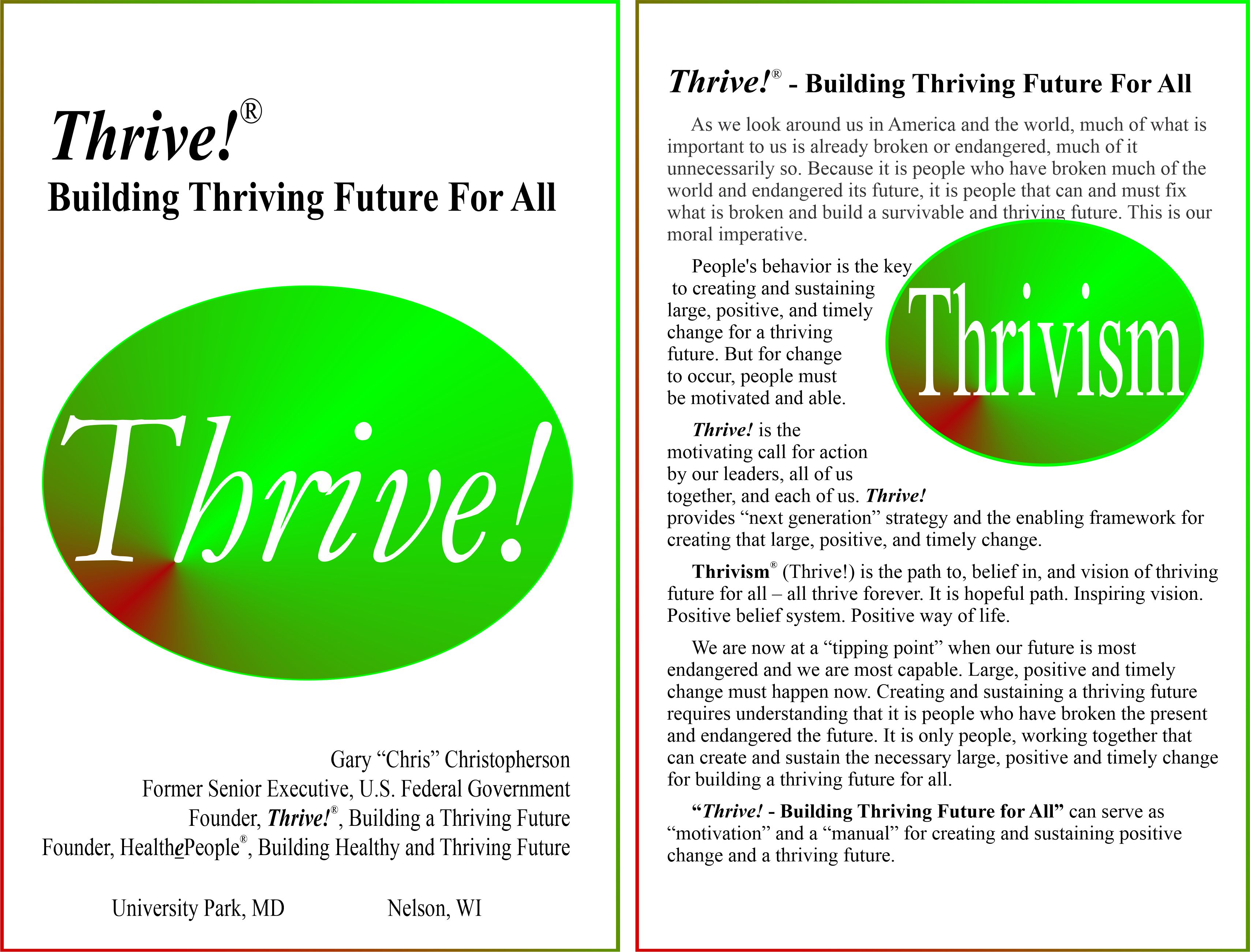 Thrive! - Building A Thriving Future